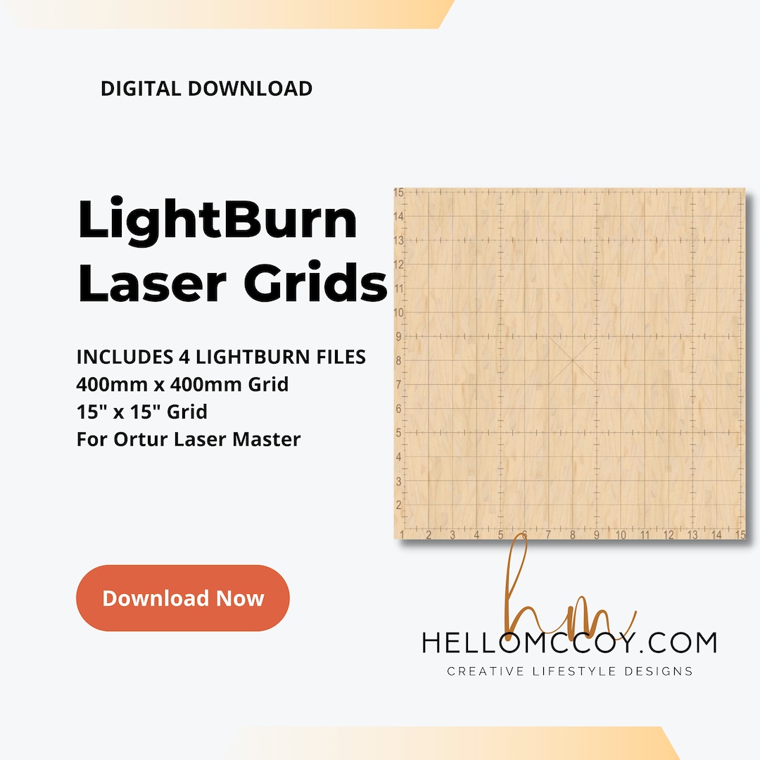 Lightburn Laser Grid Set for Ortur Laser Master | 400mm X 400mm | 15" X ...