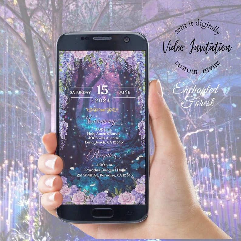 Xv Años Invitation, Enchanted Forest Invitation, Quince Invitations ...