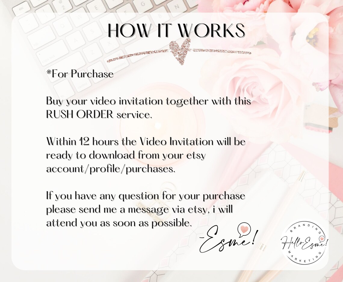 Rush Order Quinceanera Video Invitation, Within 12 Hours Deliver ...