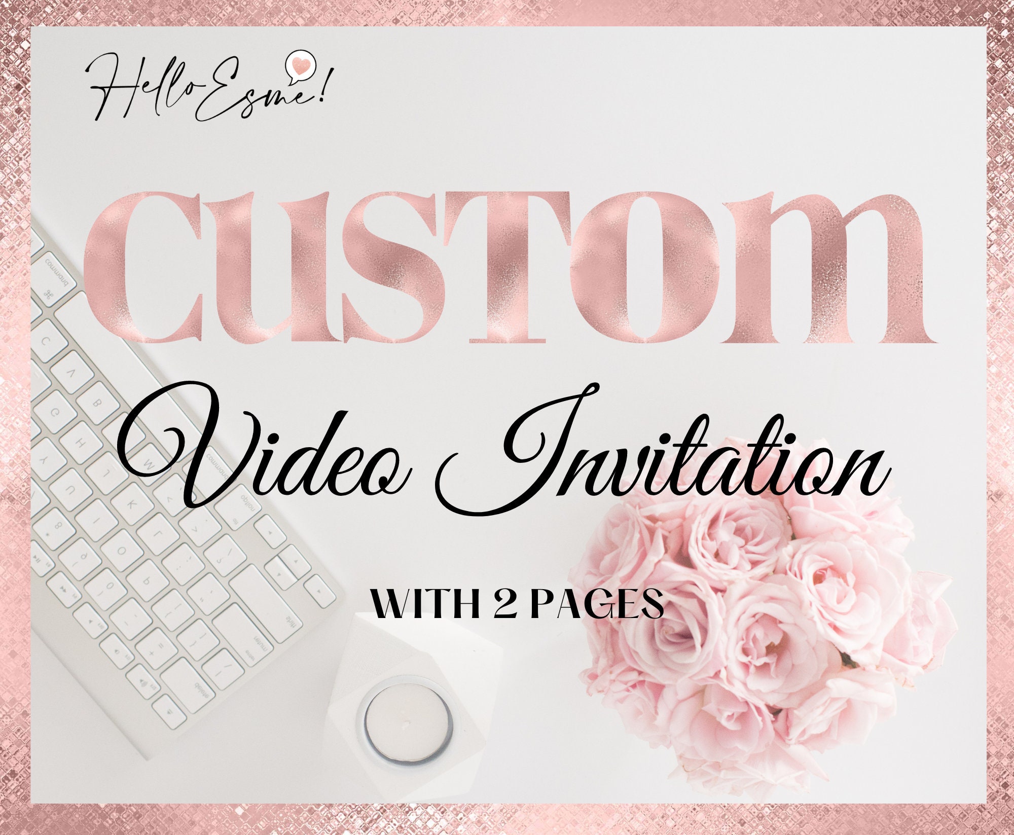 Custom Video Invitation With 2 Pages, Quinceañera Invitation ...
