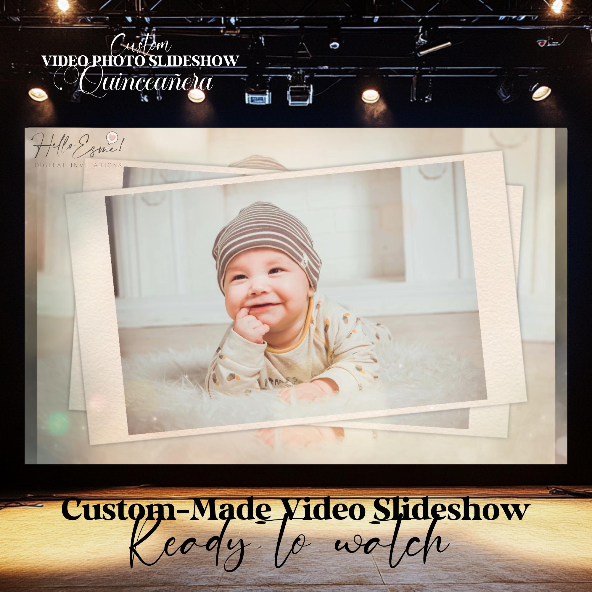 Photo Slideshow Quinceanera, Digital Photo Slideshow, Custom Video ...