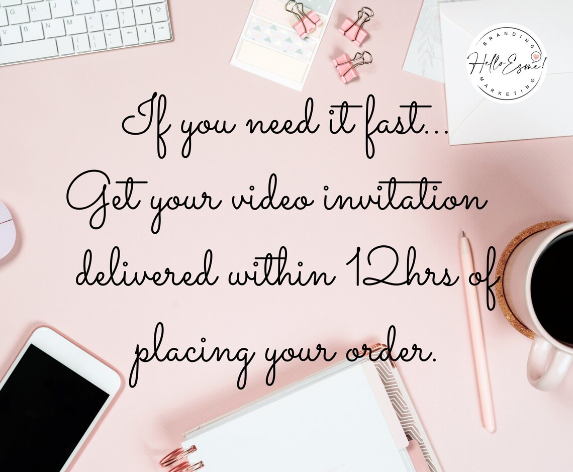 Rush Order Quinceanera Video Invitation, Within 12 Hours Deliver ...