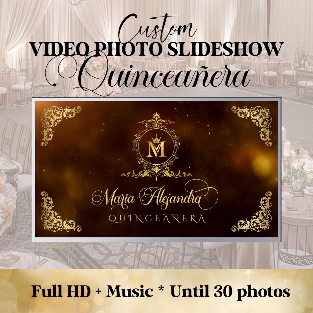 Photo Slideshow Quinceanera, Digital Photo Slideshow, Custom Video ...