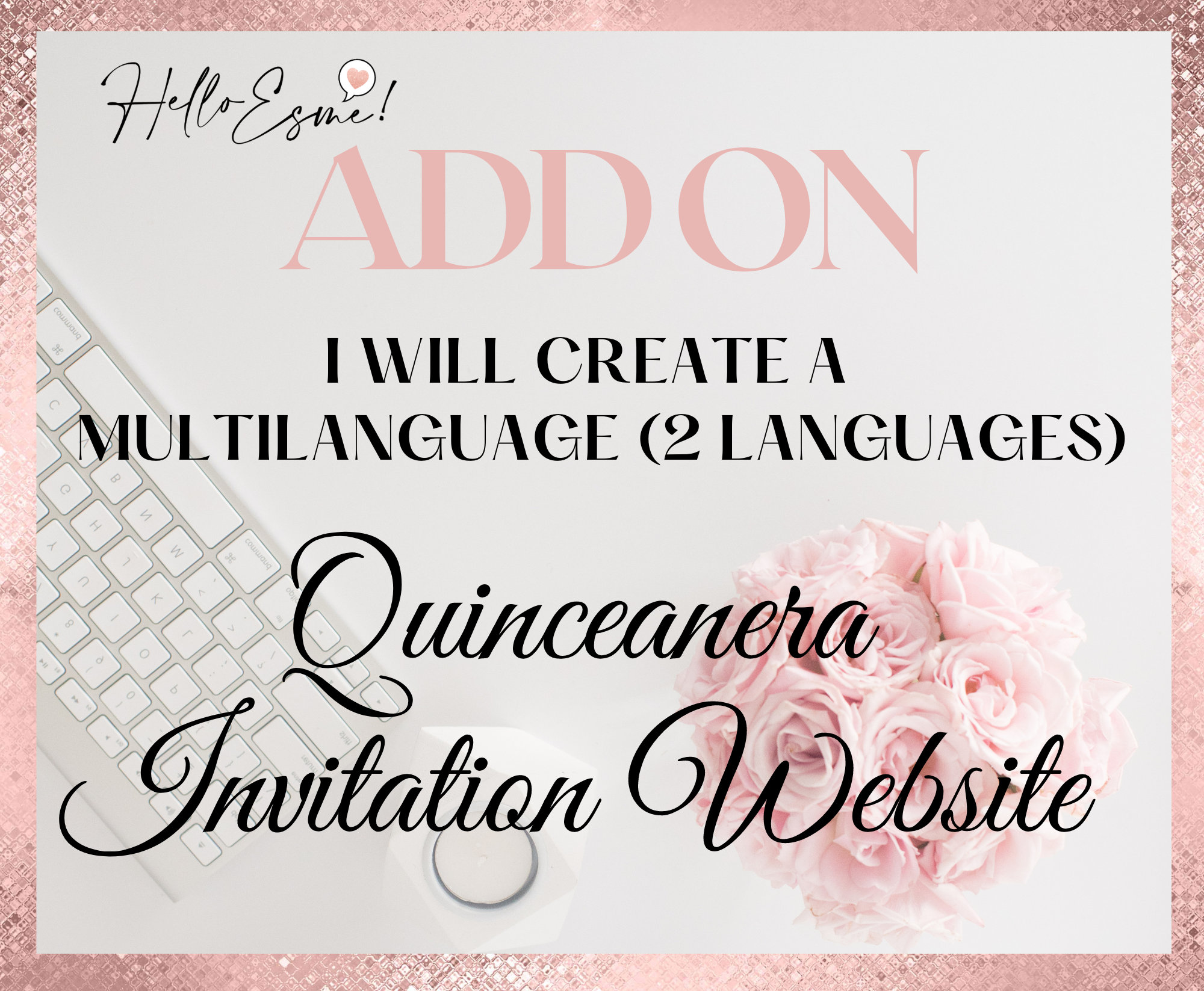 Multilanguage Website Invitation English / Spanish Version. Quinceanera ...