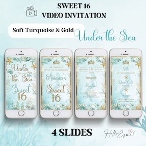 Under the Sea Sweet 16 Invitation, Beach Sweet 16 Invite, Soft ...