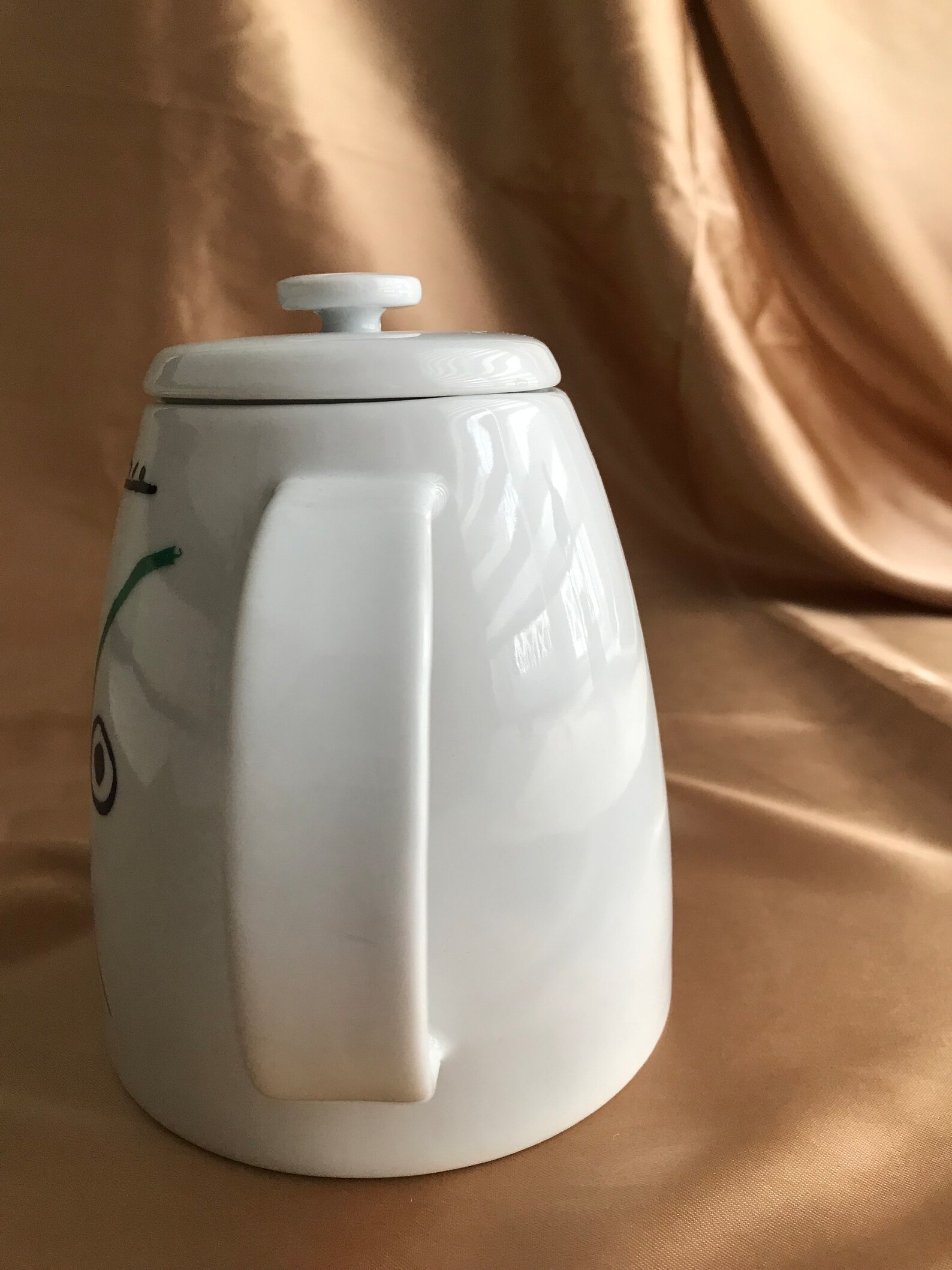 Teapot, Porcelain Picasso Pattern Manifactured MMI by Tognana, Ceramic ...