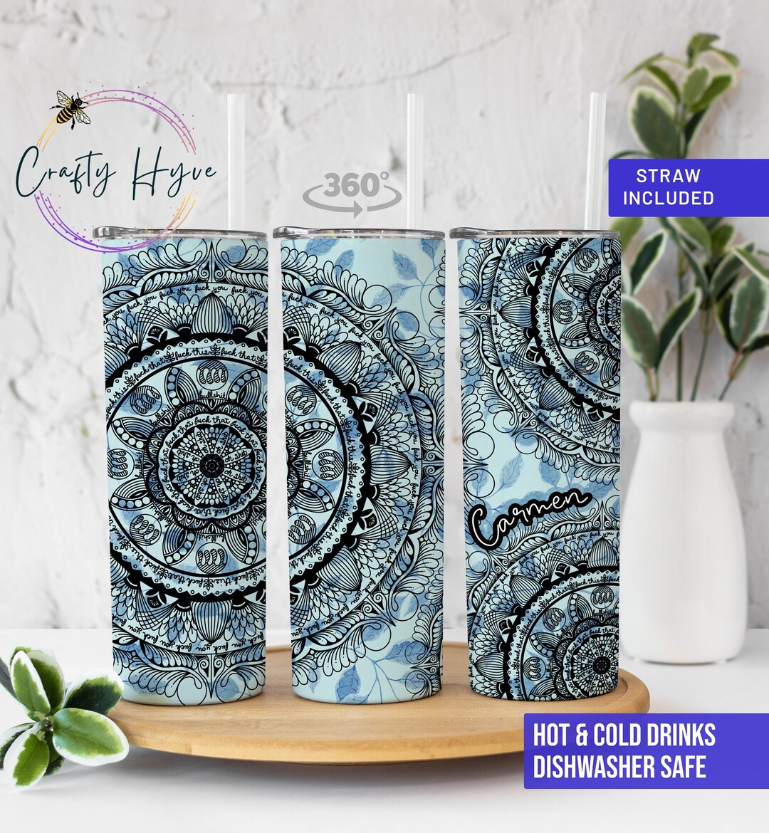 Curse Word Mandala Tumbler, Secret Swear Words Mandala Tumbler, Funny ...