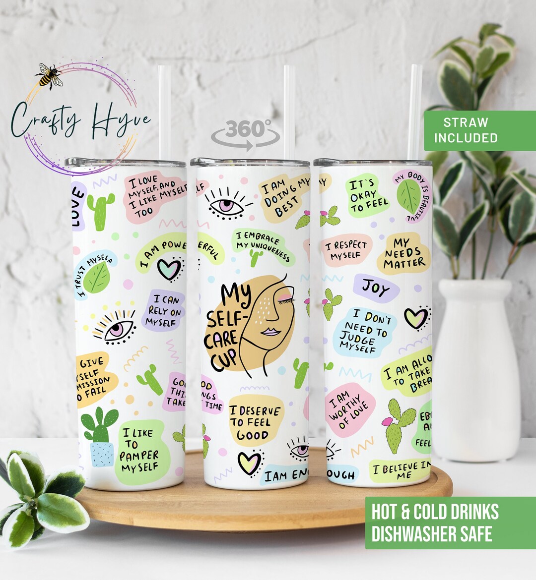 My Self Love Cup, I Am Enough Affirmation Tumbler, Self Love Cup ...