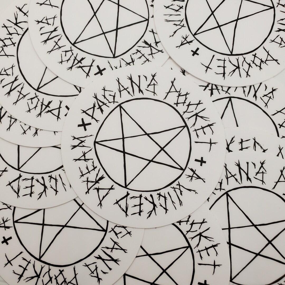 Pagan's Pocket Logo Sticker: Black and White Vinyl Waterproof Decal - Etsy