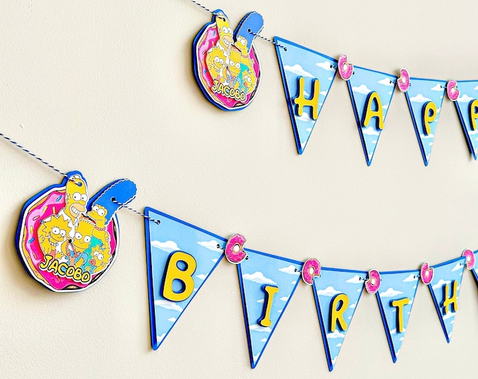 The Simpsons Birthday Banner, the Simpsons Party Decorations, Simpsons ...