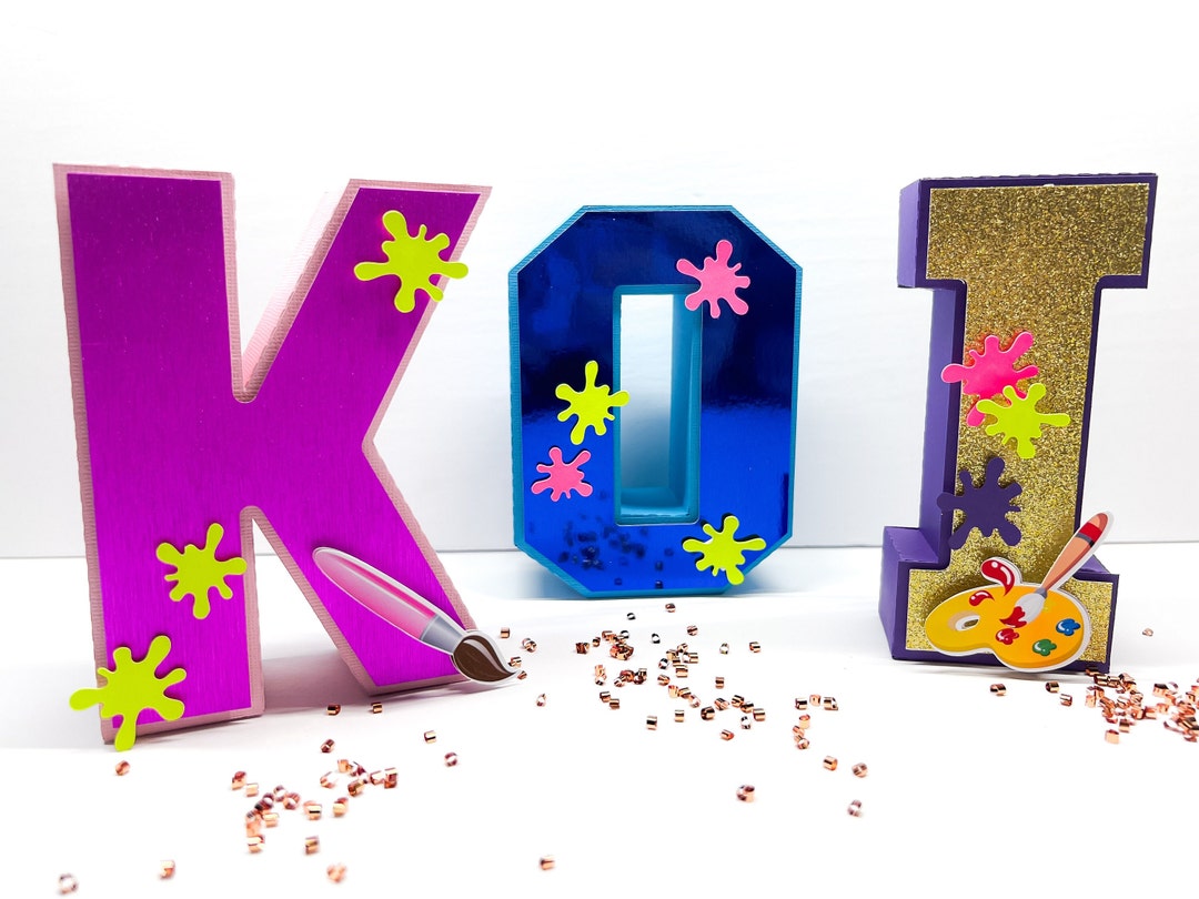 Art Party 3D Letters, Art Party Decorations, Art Birthday Party ...