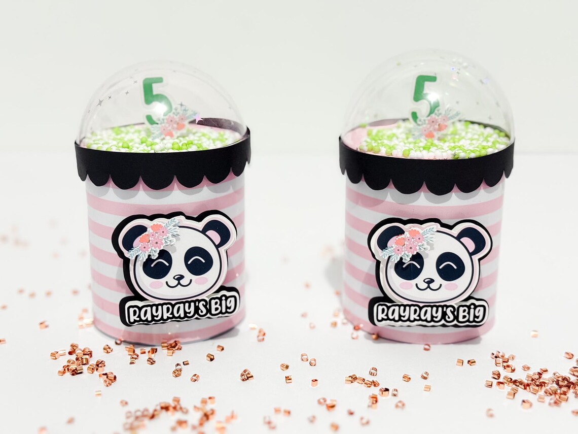 Custom Panda Pringles Favor – Girl Birthday Party Can With Dome Topper ...