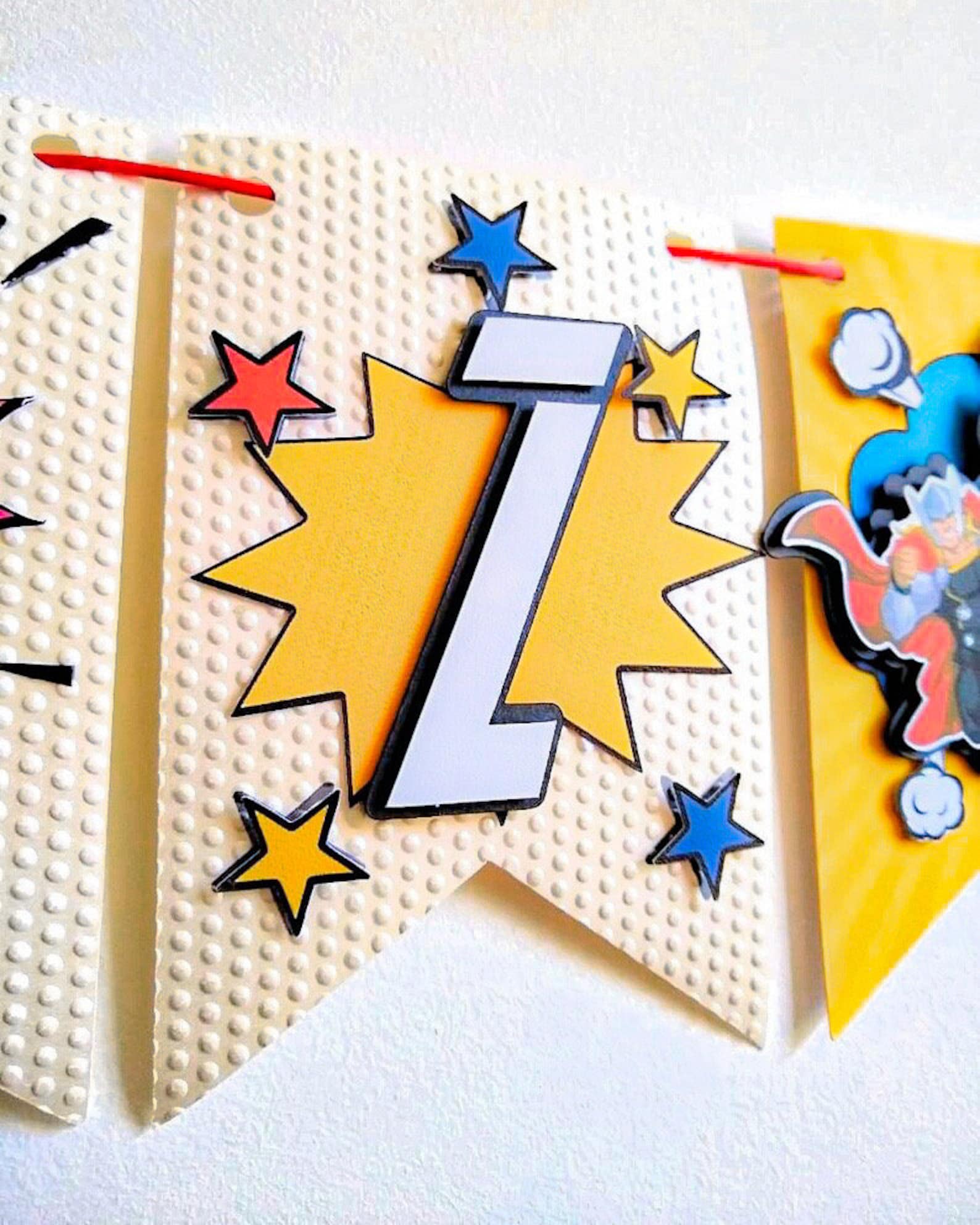 Pancarta de feliz cumpleaños estilo cómic, decoraciones para fiestas de ...