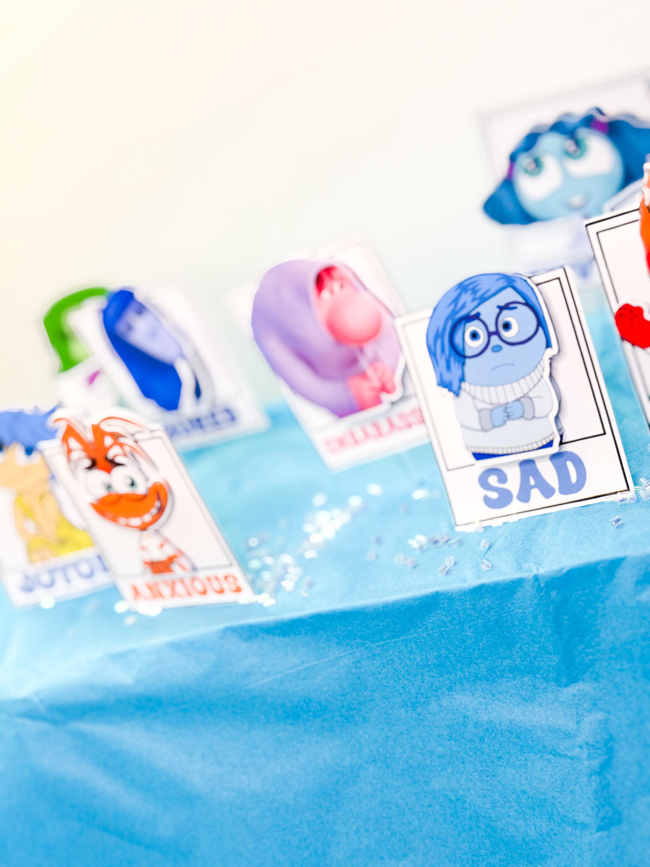 Inside Out Cupcake Toppers for Birthday Party | Inside Out 2 Party ...