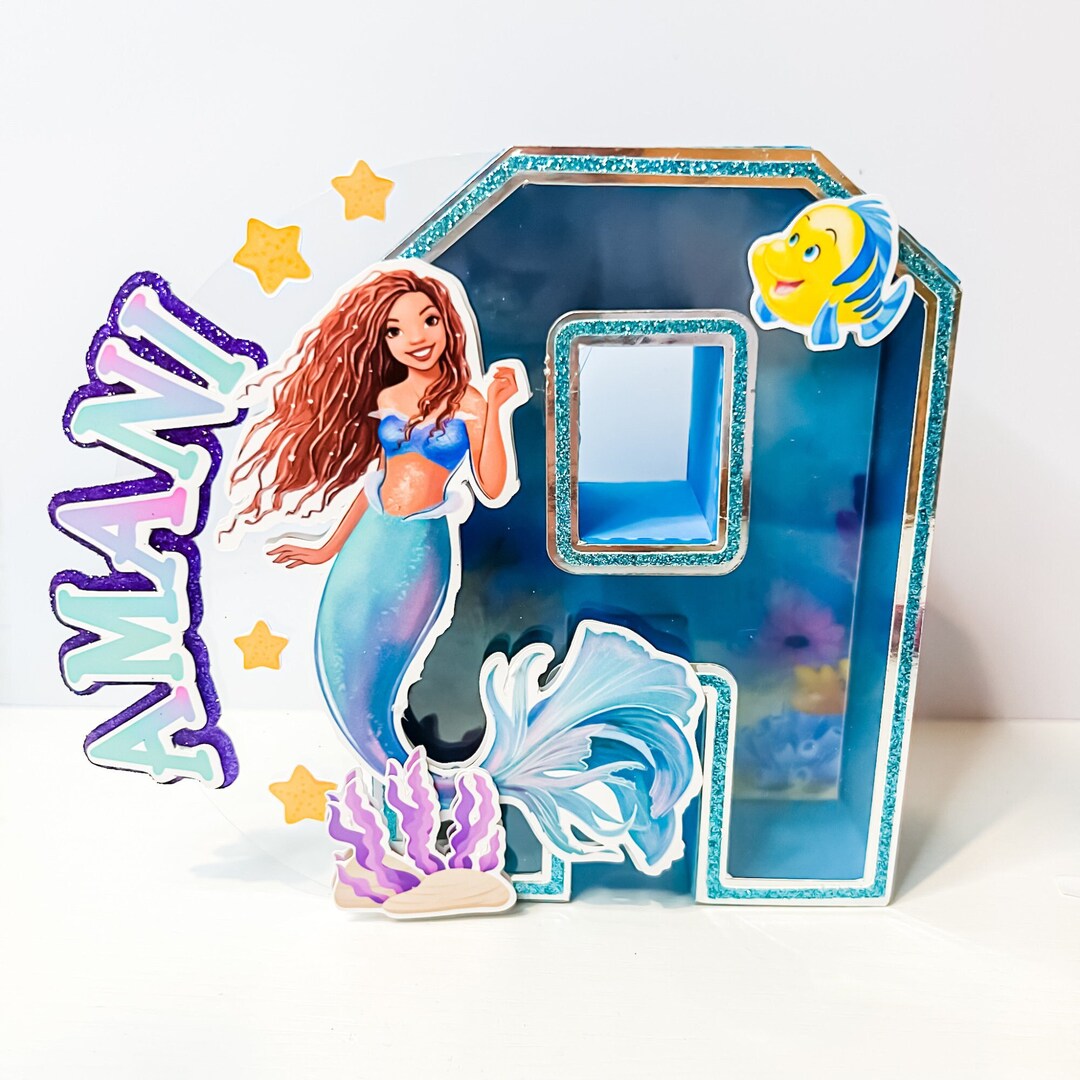 Little Mermaid 3D Letter, Little Mermaid Party Decorations, Ariel ...