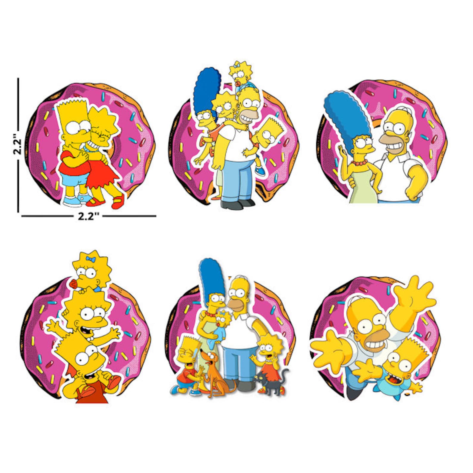 Simpsons Cupcake Toppers, the Simpsons Party Decorations, Simpsons ...