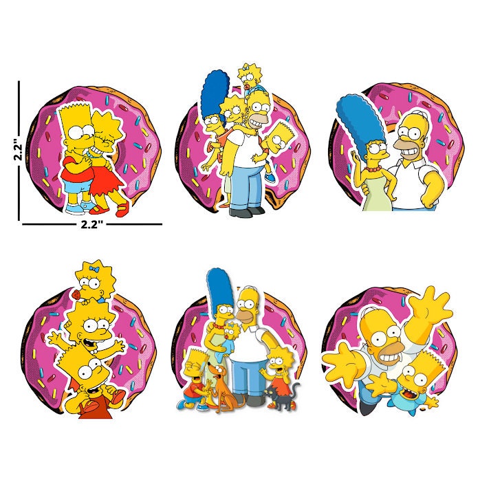 Simpsons Cupcake Toppers, the Simpsons Party Decorations, Simpsons ...