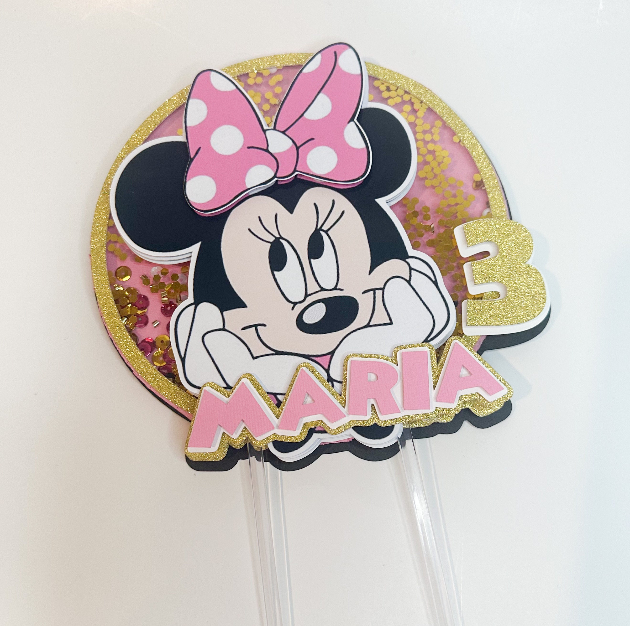 Minnie Mouse Cake Topper Minnie Mouse Party Decorations Minnie Mouse ...