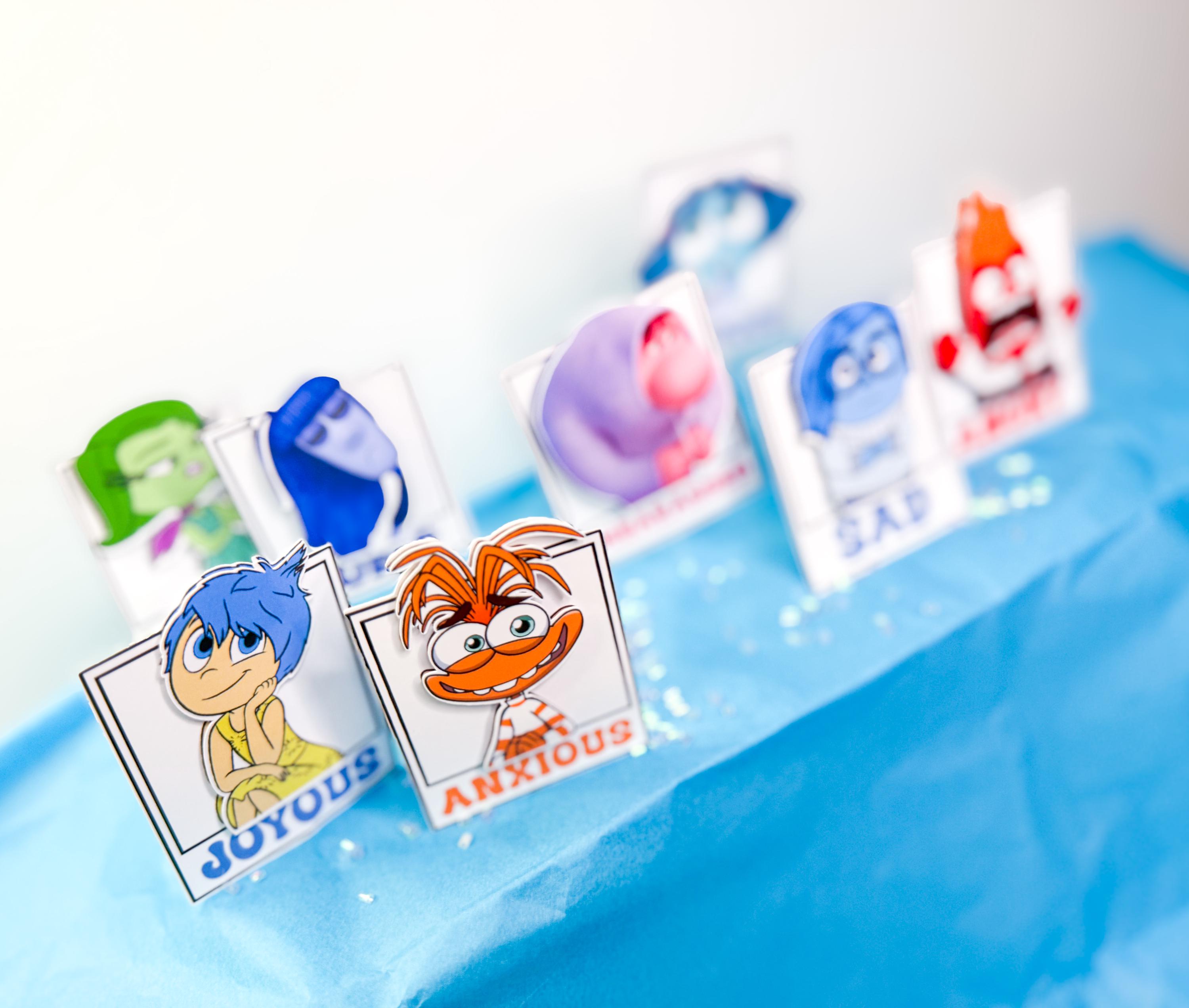 Inside Out Cupcake Toppers for Birthday Party | Inside Out 2 Party ...