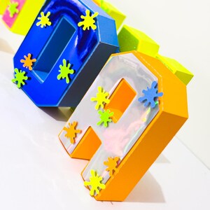 Neon Glow in the Dark Birthday Party 3D Letters - Custom Glow Party ...