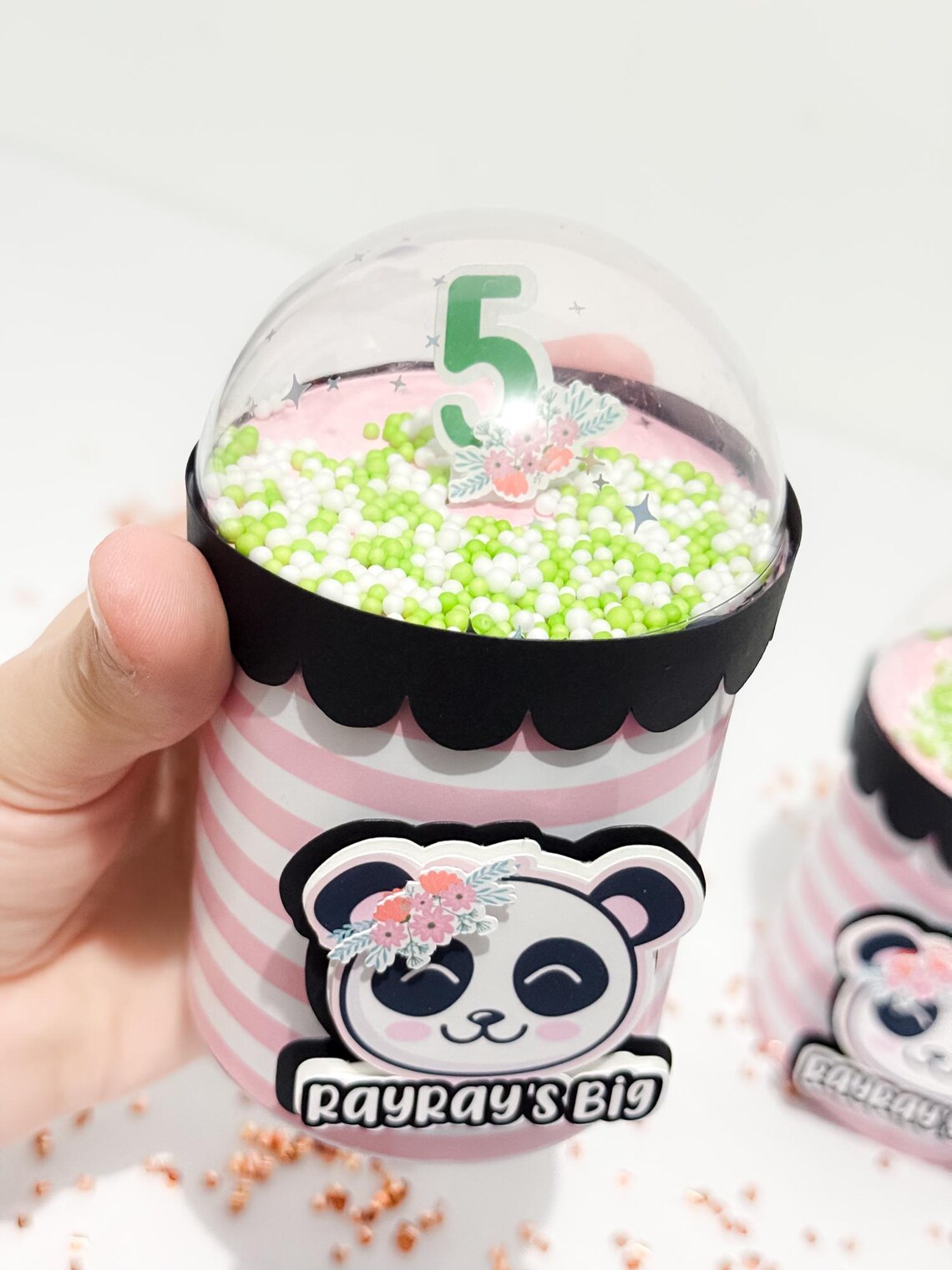 Custom Panda Pringles Favor – Girl Birthday Party Can With Dome Topper ...