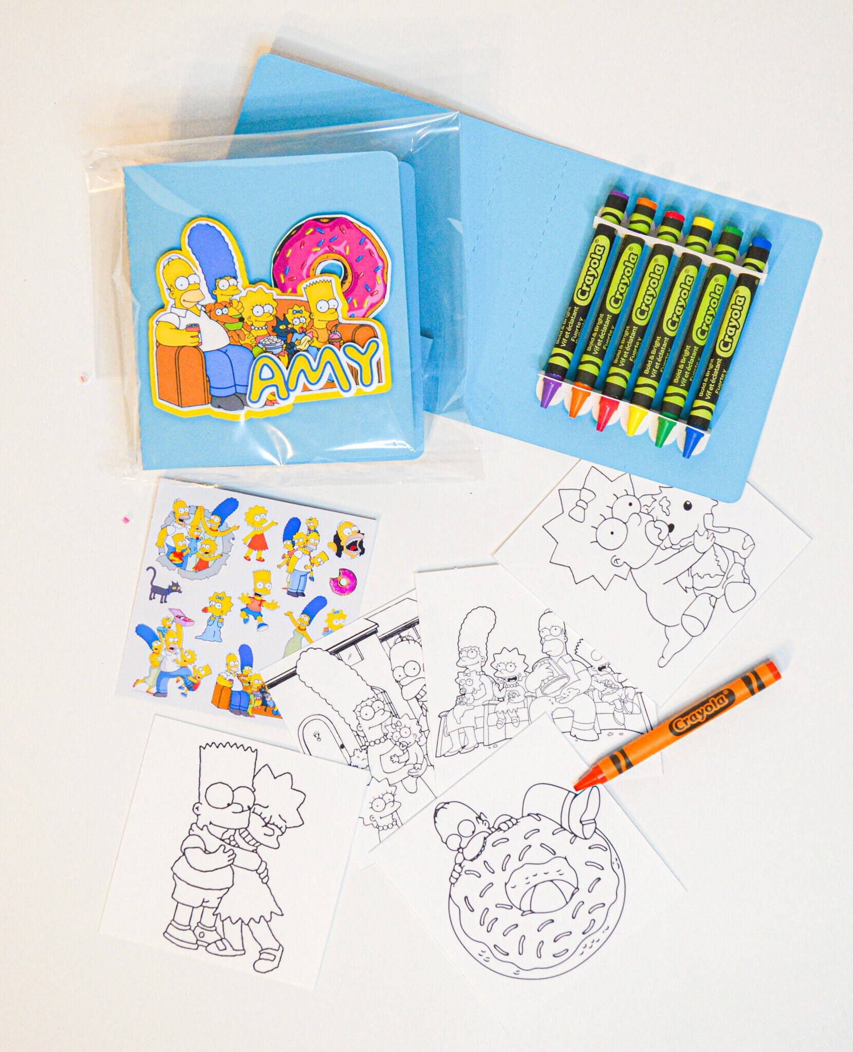 Simpsons Coloring Book Simpsons Party Decorations Simpsons - Etsy