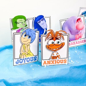 Inside Out Cupcake Toppers for Birthday Party | Inside Out 2 Party ...