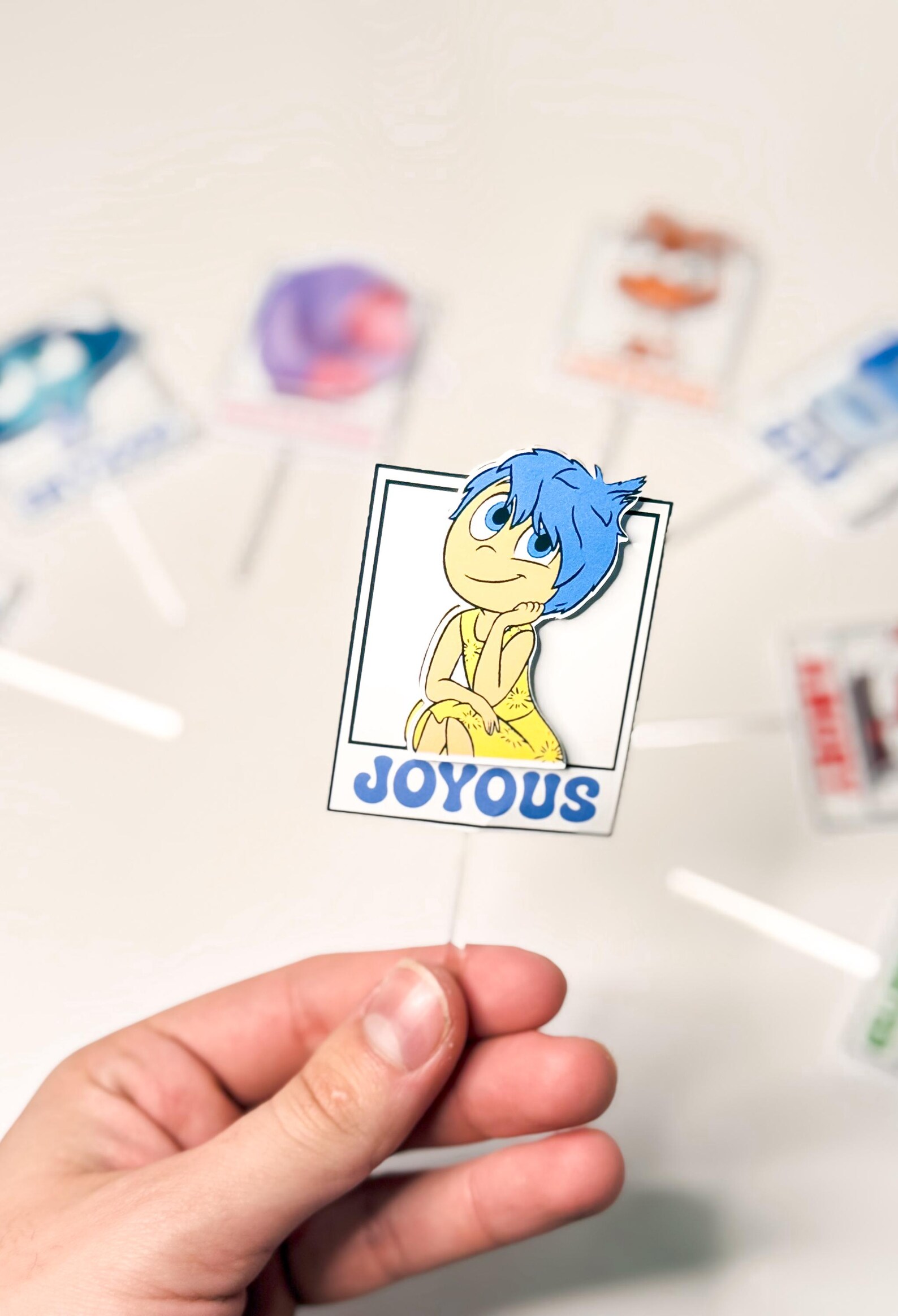 Inside Out Cupcake Toppers for Birthday Party | Inside Out 2 Party ...