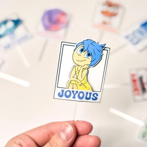 Inside Out Cupcake Toppers for Birthday Party | Inside Out 2 Party ...