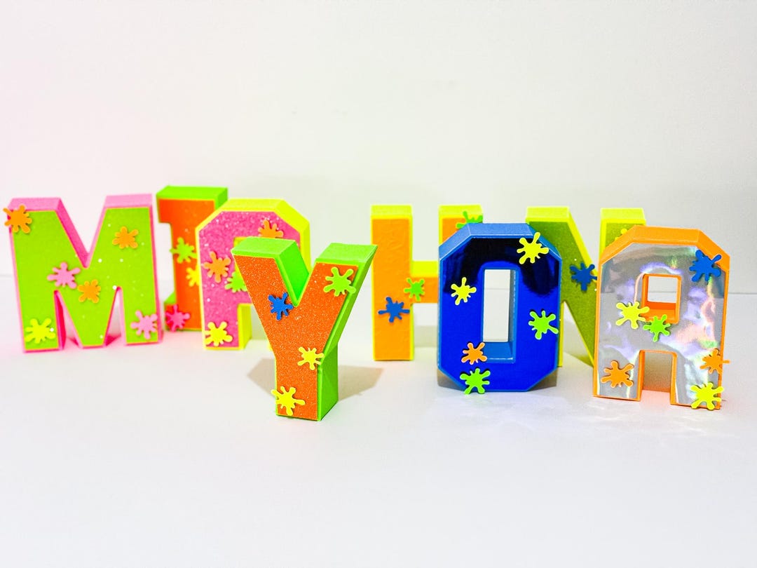 Neon Glow in the Dark Birthday Party 3D Letters - Custom Glow Party ...