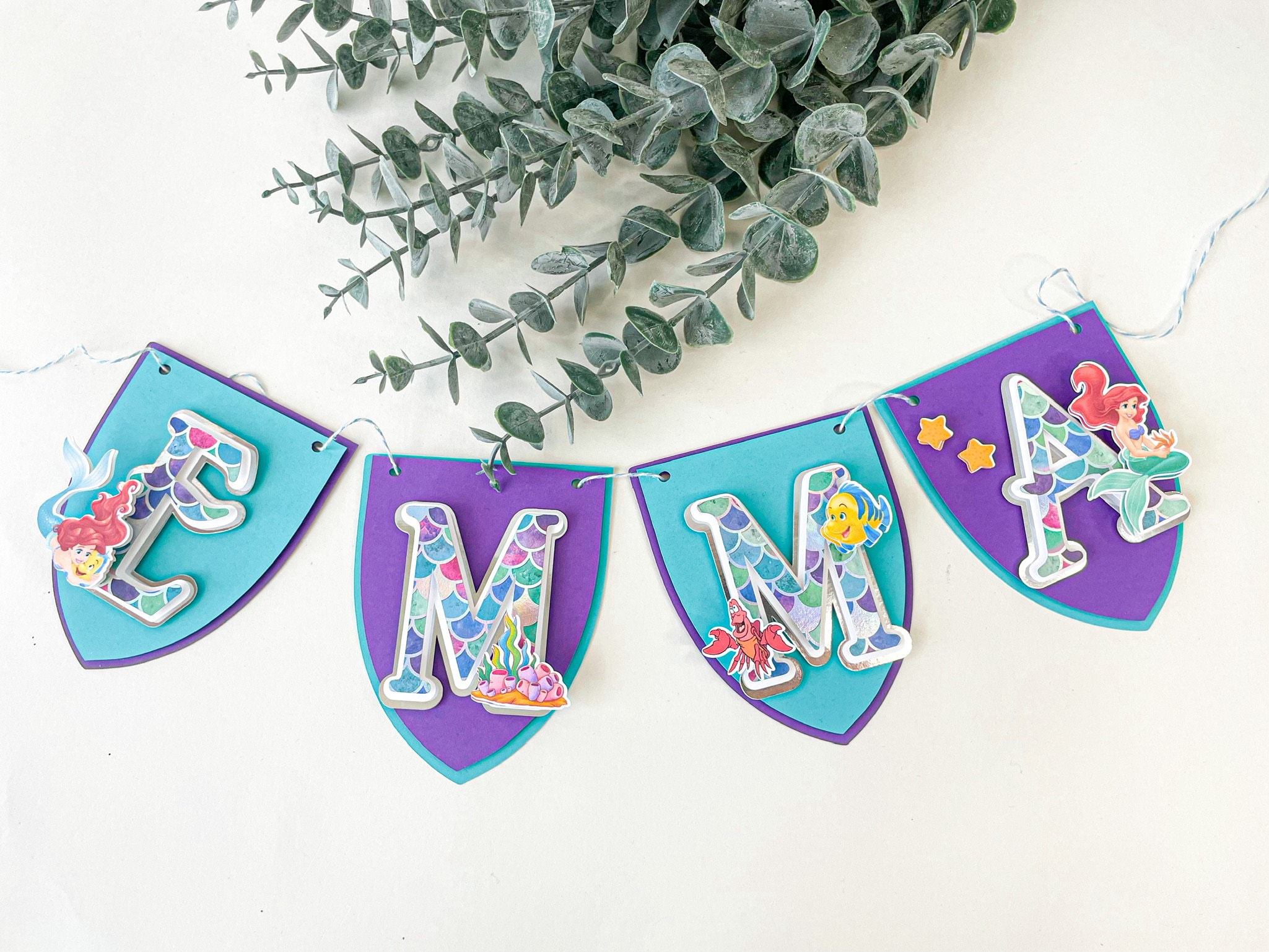 Mermaid Birthday Banner, Little Mermaid Party Decorations, Ariel Party ...