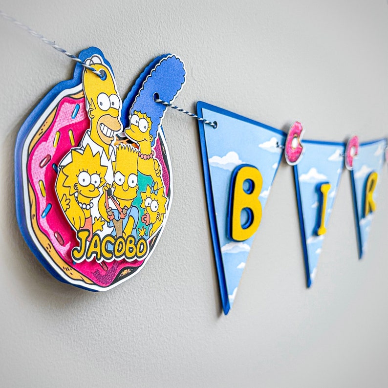 The Simpsons Birthday Banner, the Simpsons Party Decorations, Simpsons ...