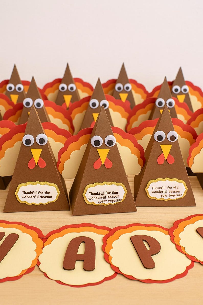 Turkey Favor Boxes Thanksgiving Party Decor | Kids Birthday Treat Boxes ...