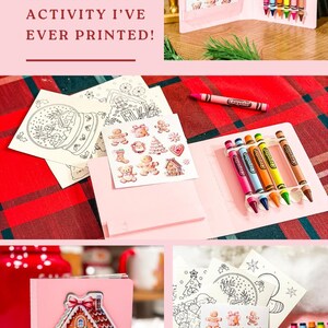 Personalized Gingerbread Coloring Pack Pink Christmas Kids Activity ...