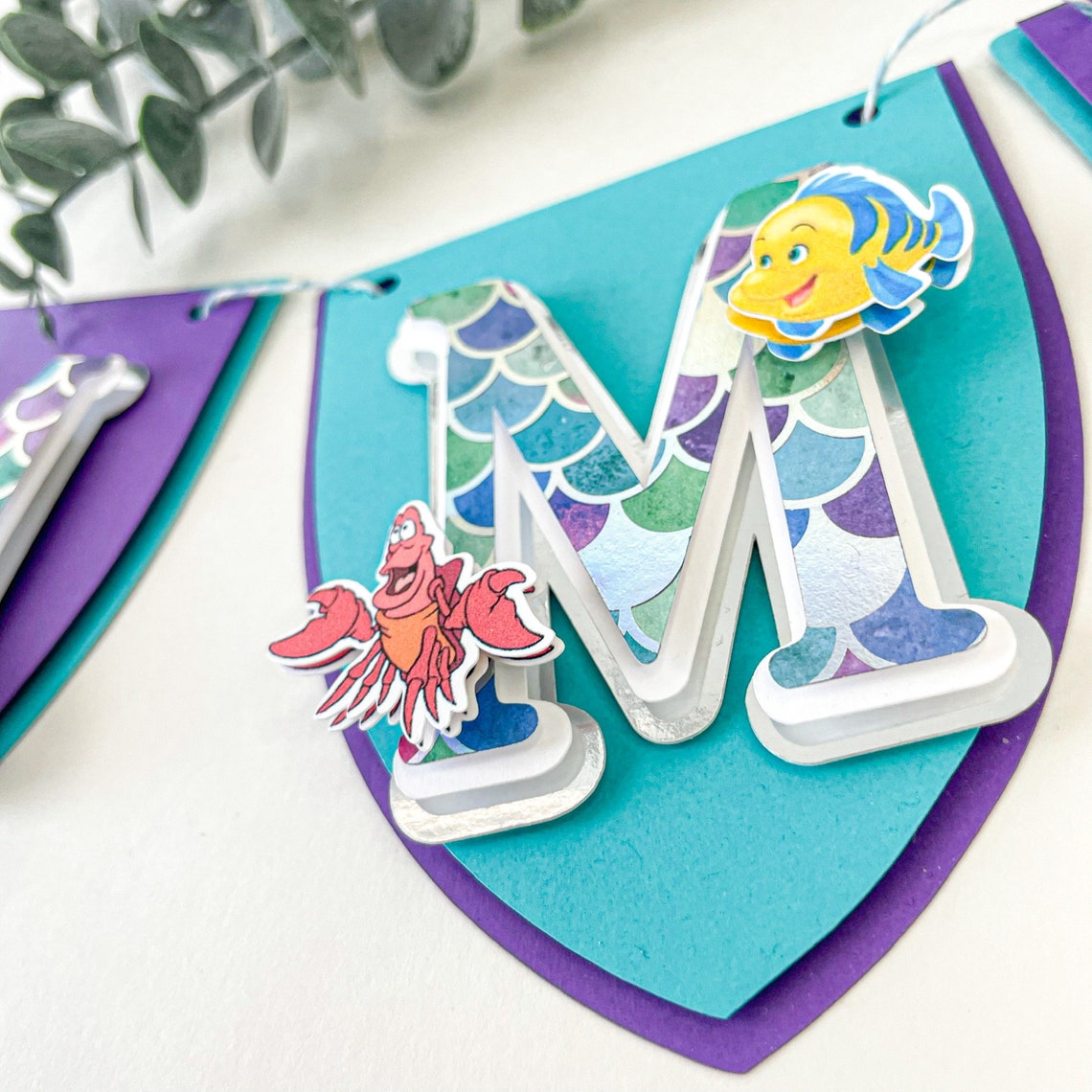 Mermaid Birthday Banner, Little Mermaid Party Decorations, Ariel Party ...