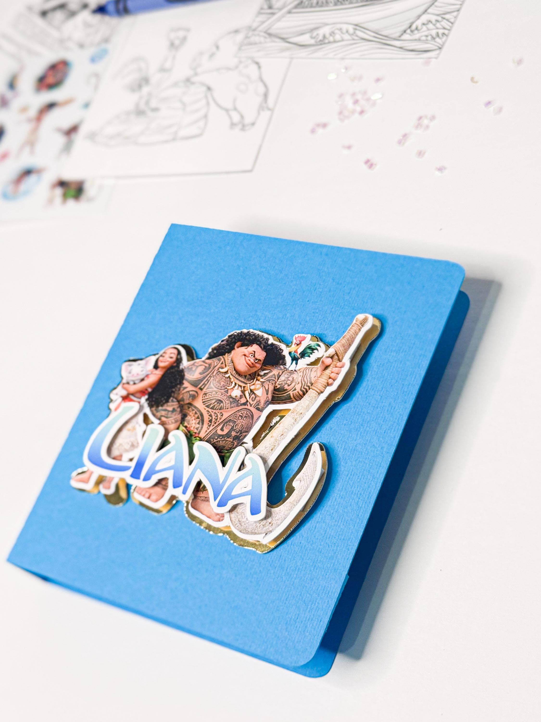 Moana Coloring Pack: Personalized Princess Party Favor With Stickers ...