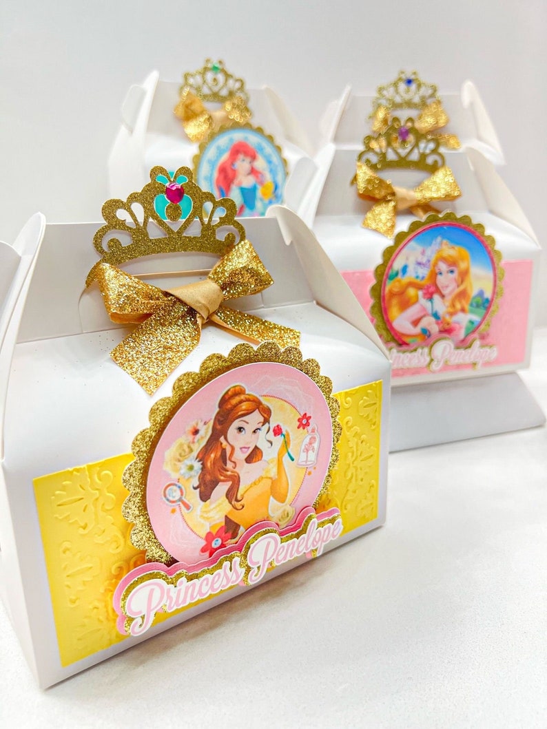 Children’s Party Favor Box Party Princess Personalized Luxe Crown and ...