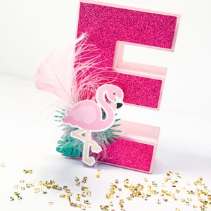 Flamingo 3D Letter or Number - Custom Personalized Tropical Party ...