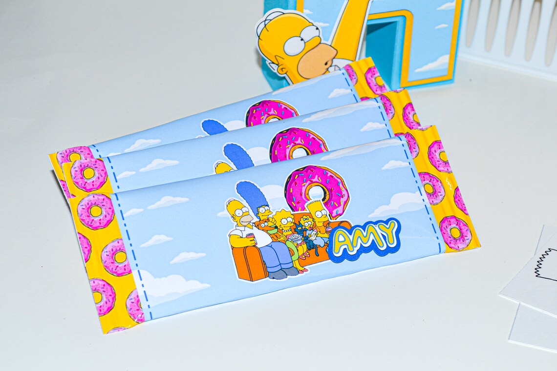 The Simpsons Birthday Party Kit – Banner, 3D Name Letters, Coloring ...