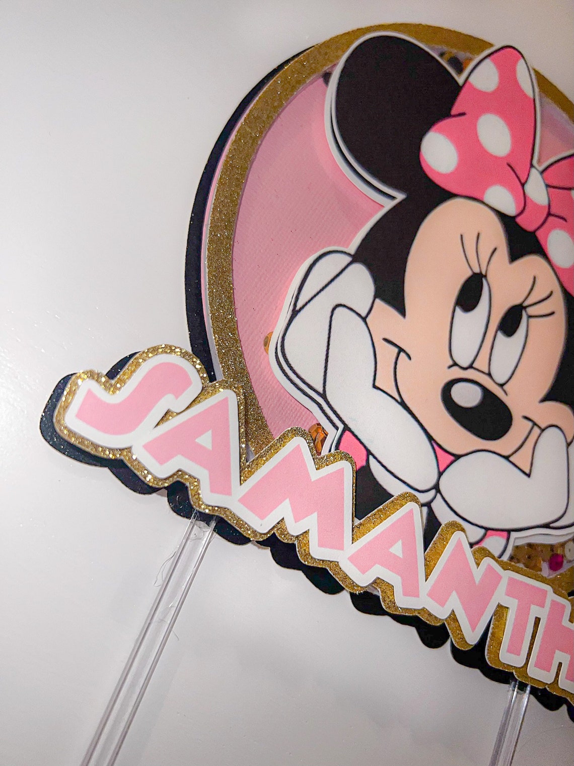 Minnie Cake Topper Minnie Party Decorations Minnie Mouse - Etsy