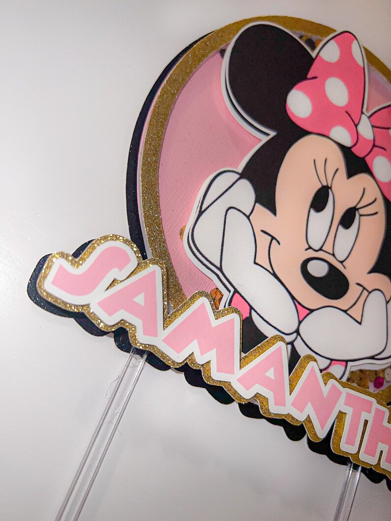 Minnie Cake Topper Minnie Party Decorations Minnie Mouse - Etsy
