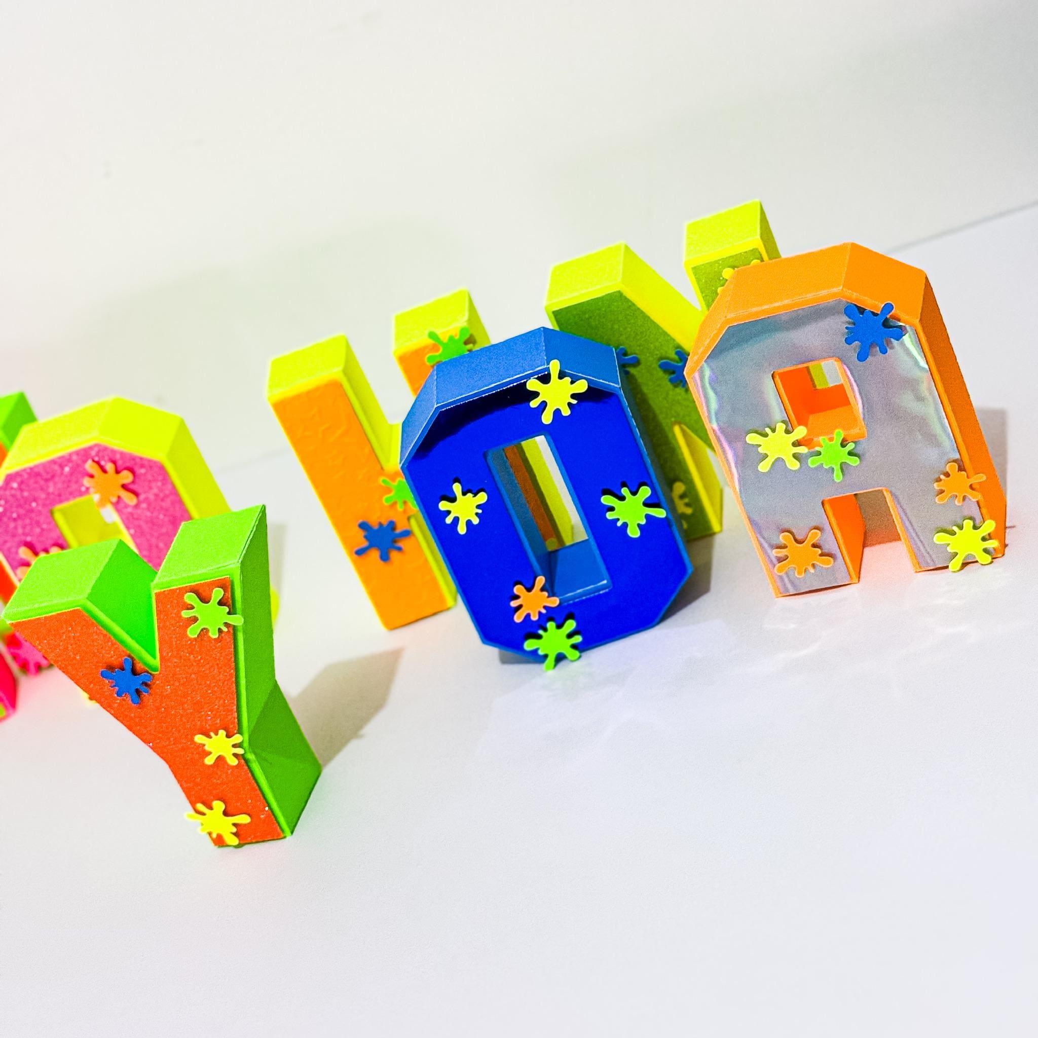 Neon Glow in the Dark Birthday Party 3D Letters - Custom Glow Party ...