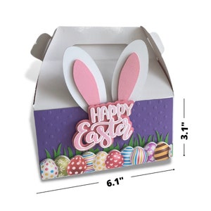 Esster Bunny Gable Box Favor - Happy Easter Party Treat Gift Box - Etsy
