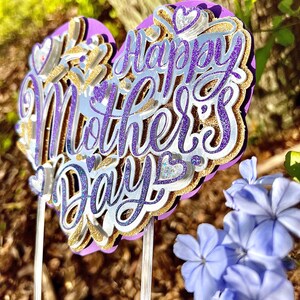 Happy Mother's Day Cake Topper, Mother's Day Party Decorations, Mother ...