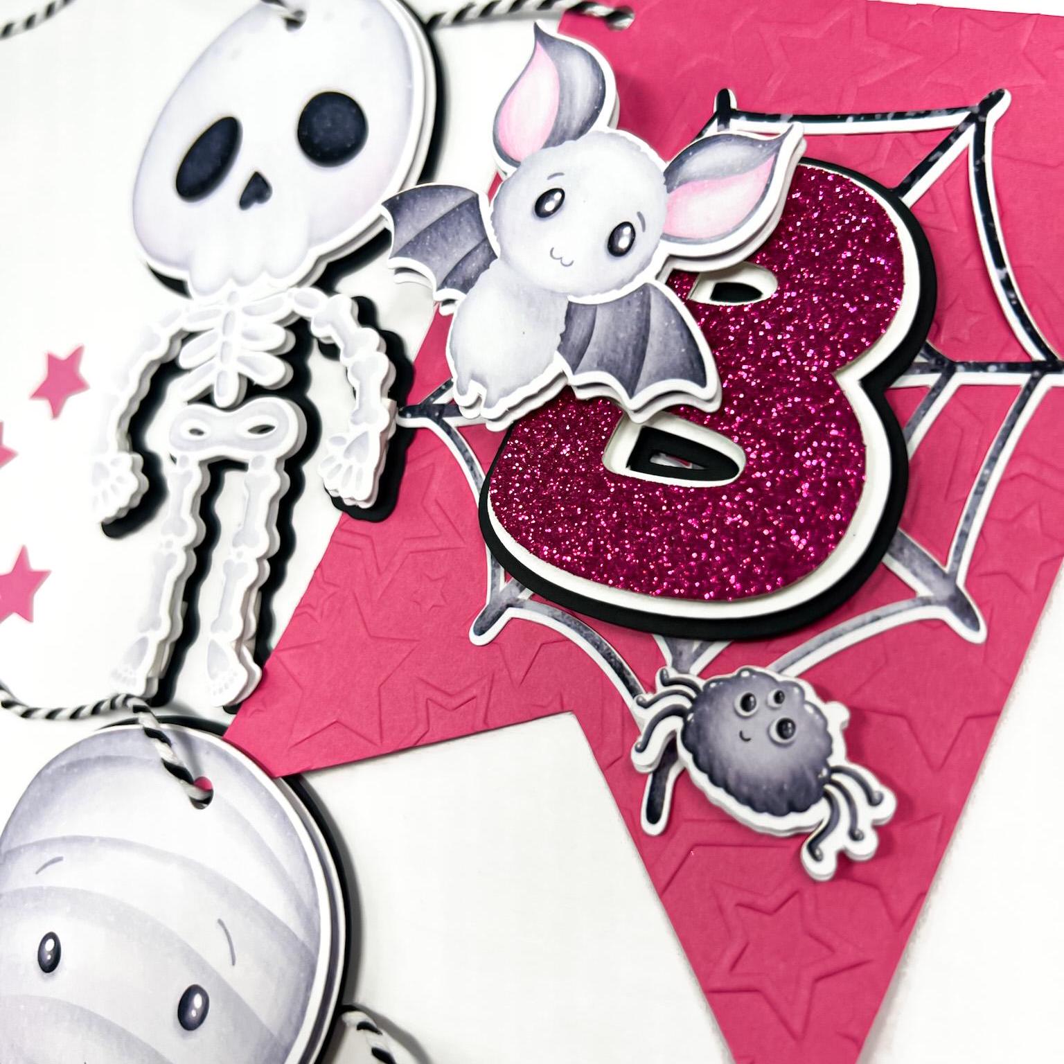 Pink Halloween Banner Ghost Party Decoration Happy Boo Day Banner Pink ...