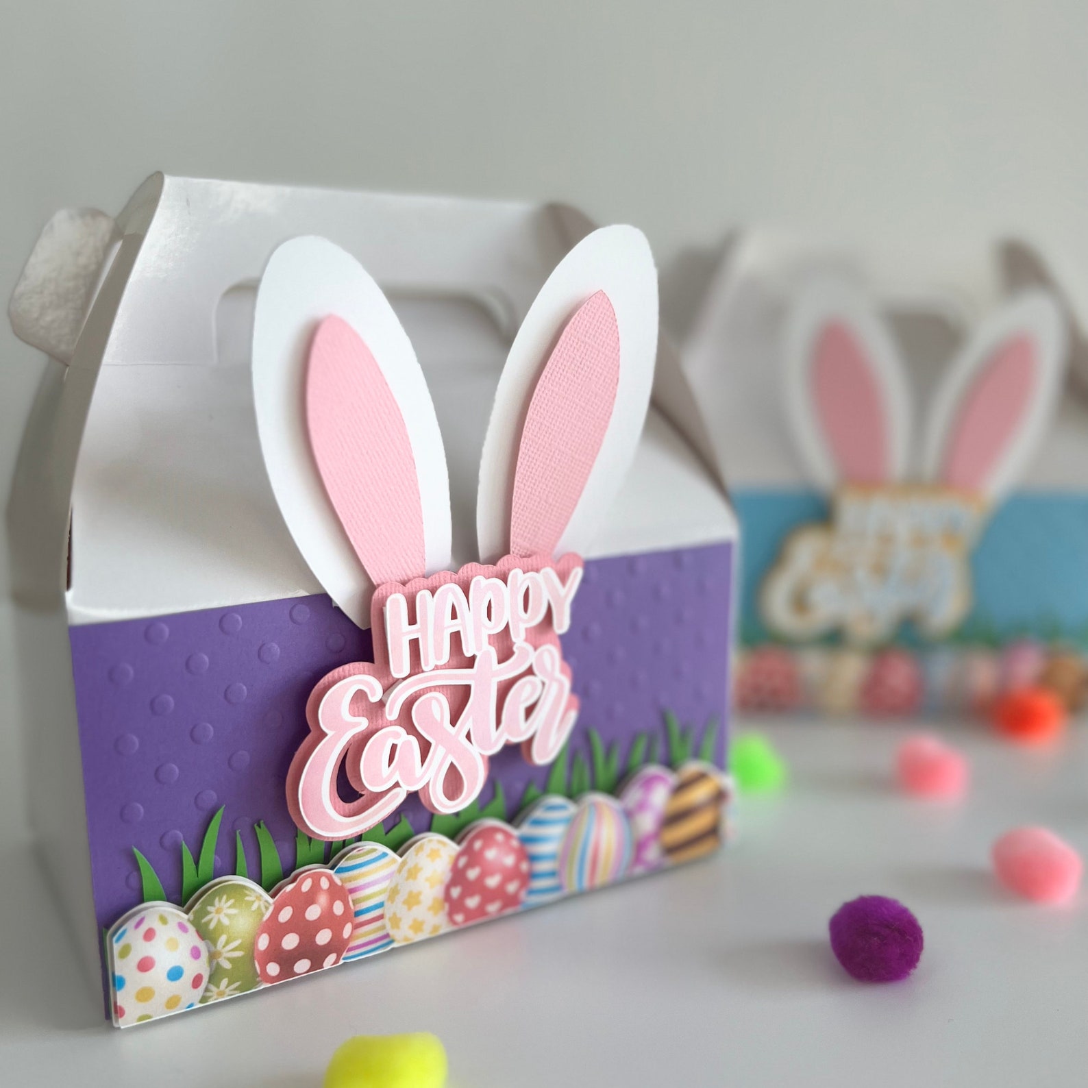Esster Bunny Gable Box Favor Happy Easter Party Treat Gift Box - Etsy