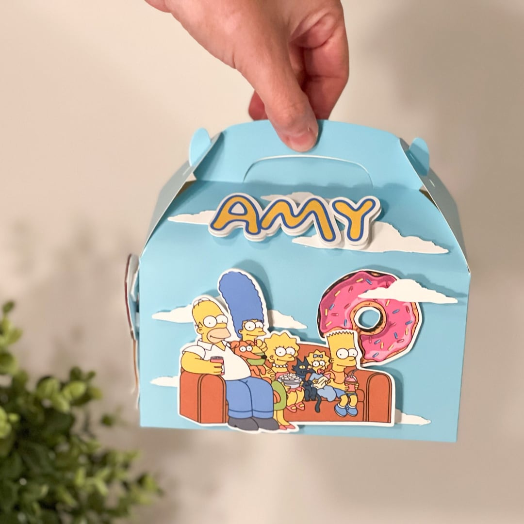 Simpsons Party Favor Box, Simpsons Party Decorations, Simpsons Birthday ...