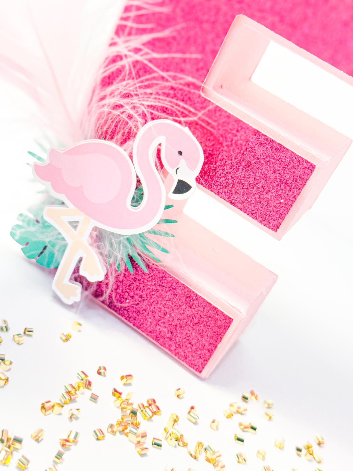 Tropical Flamingo Birthday 3D Letter or Number Custom Girl Party Table ...