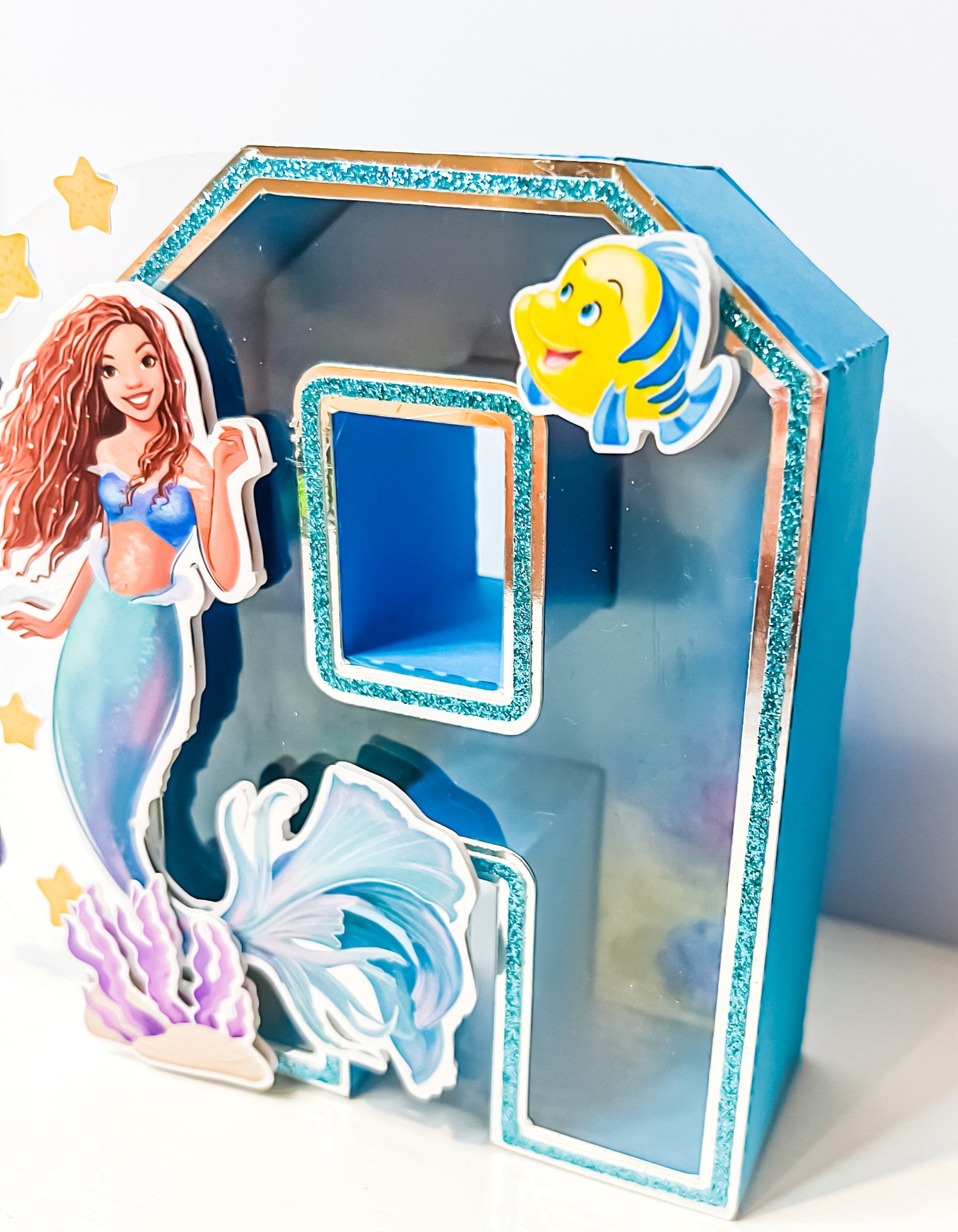 Little Mermaid 3D Letter or Number Black Ariel Inspired Party ...