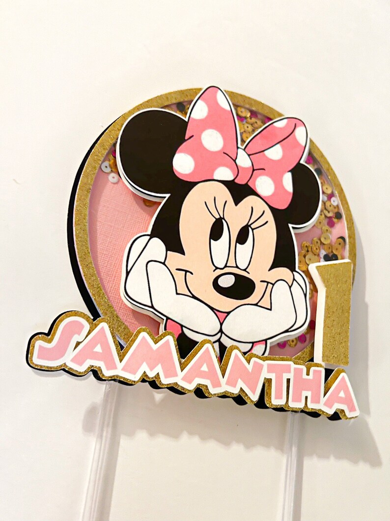 Minnie Cake Topper Minnie Party Decorations Minnie Mouse - Etsy